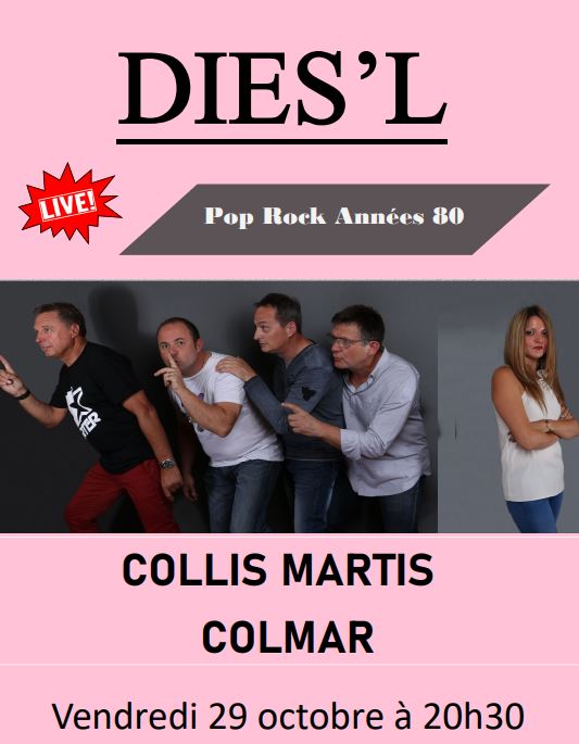 Concert Pop Rock des années 80 avec le groupe Dies’l - Collis Martis ...